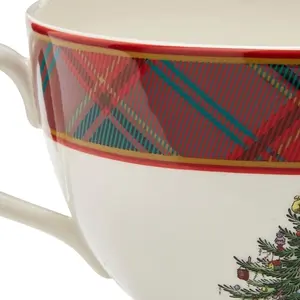 SPODE Christmas Tree Tartan Jumbo Cup