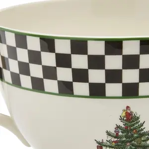 SPODE Christmas Tree Black & White Jumbo Cup