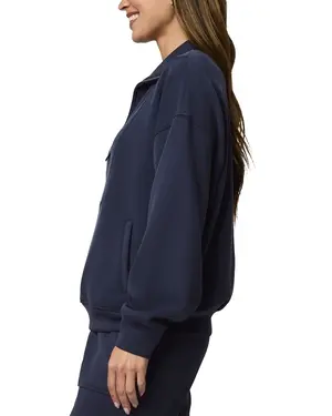 Splendid Scubasoft Quarter Zip Sweatshirt - Navy