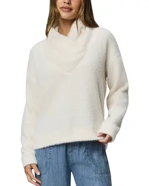 Splendid Rowan Fuzzy Pullover - White
