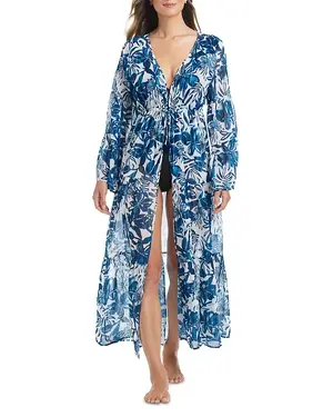 Bleu Rod Beattie Open Front Cover-up Dress - Multi