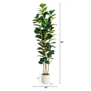 NEARLY NATURAL 8' Artificial Fiddle Leaf Tree