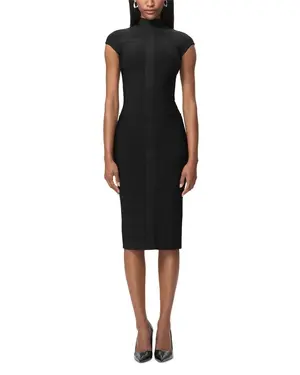 Herve Leger Davina Midi Bandage Dress - Black
