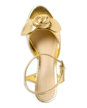 Cinq À Sept Arianna Knotted Rose Sandals - Gold