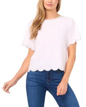 CECE DUPRAZ Embellished Top - Ultra White