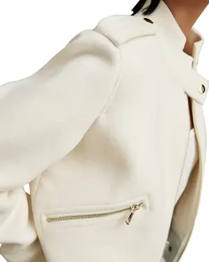 REISS Cleo Wool Bomber Jacket