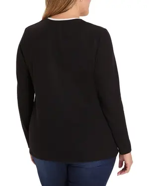 NIC+ZOE Double Layer Split Neck Tee