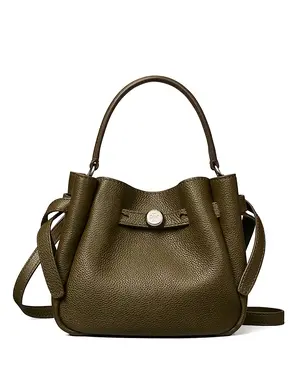 Tory Burch Romy Mini Leather Bucket Bag - Leccio