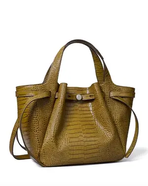 Tory Burch Romy Croc Leather Small Tote