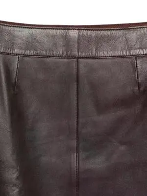 JOSEPH Sèvres Nappa Leather Skirt - Red