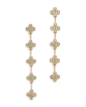 Gold Diamond Drop Earrings