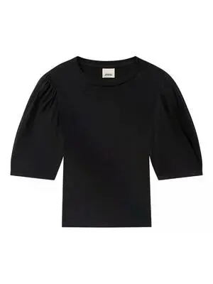 Isabel Marant Étoile Maeliss Tee Puff-sleeve T-shirt - Black