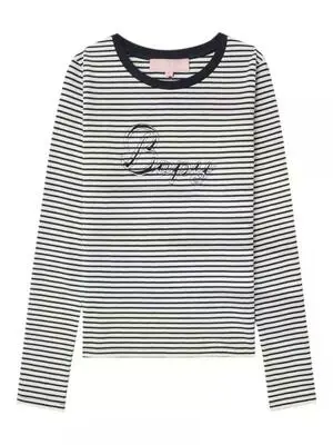 A BATHING APE Striped Logo Top