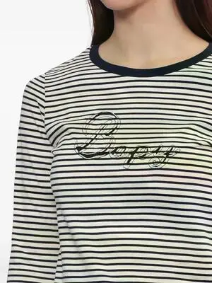 A BATHING APE Striped Logo Top