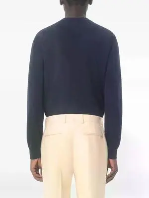 Valentino Garavani Vlogo Patch Wool Sweater - Blue