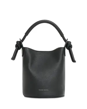 MANSUR GAVRIEL Fortuna Mini Leather Bucket Bag - Black
