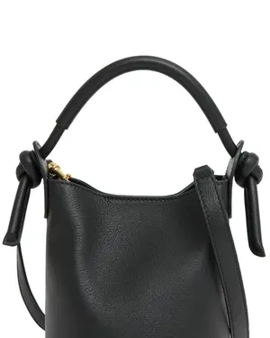 MANSUR GAVRIEL Fortuna Mini Leather Bucket Bag - Black
