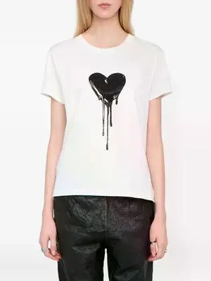 Zadig&Voltaire Embellished Heart T-shirt - White