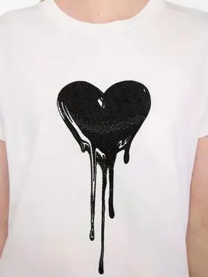 Zadig&Voltaire Embellished Heart T-shirt - White