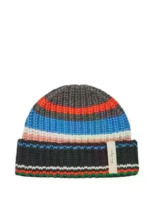 Stine Goya Striped Beanie - Green