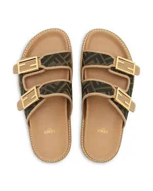 Fendi Feel Ff Fabric Slides