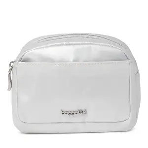 BAGGALLINI The Jet Set Edit Small Pocket Cosmetic Pouch - Silver Metallic