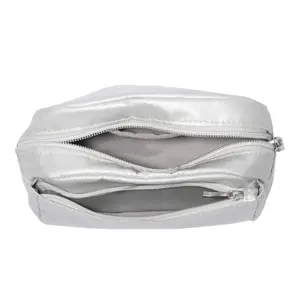 BAGGALLINI The Jet Set Edit Small Pocket Cosmetic Pouch - Silver Metallic