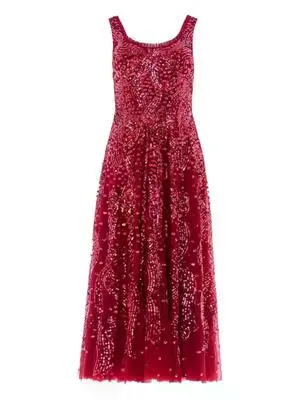 NEEDLE & THREAD Sequin-embellished Midi Dress