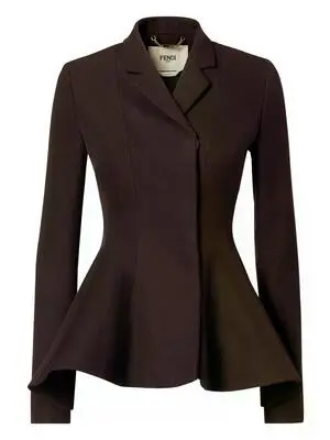 Fendi Peplum-hem Blazer - Brown