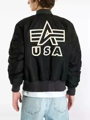 Alpha Industries Ma-1 Distressed Bomber Jacket - Black
