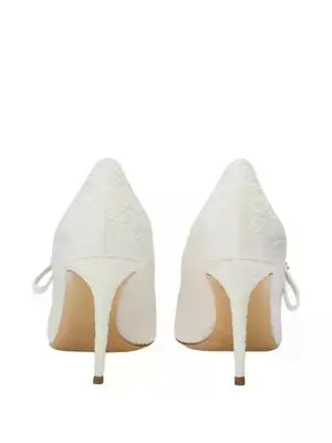 Casadei 80mm Julia Penny Liberty Pumps - White