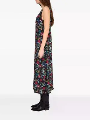 Zadig&Voltaire Renzo Floral Lace Midi Dress - Black