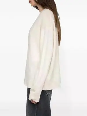 Zadig&Voltaire Mikyz Cashmere V-neck Sweater With Rhinestone Wings - Neutrals