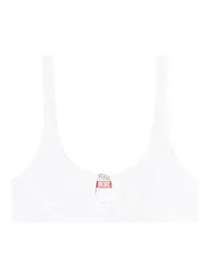 DIESEL Ufsb Oval D-rib Cotton Bra - White