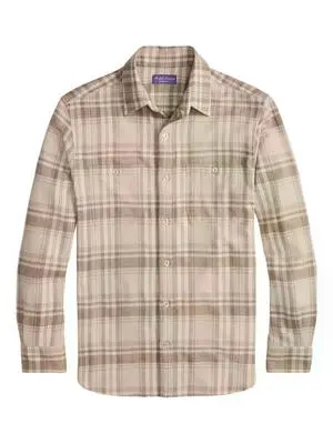 Ralph Lauren Purple Label Plaid Long-sleeve Shirt - Neutrals