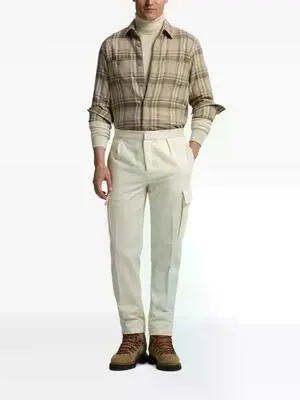 Ralph Lauren Purple Label Plaid Long-sleeve Shirt - Neutrals