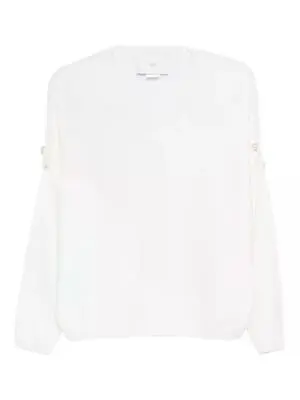 VANISÈ V-neck Knitwear With Pearl Embellishments