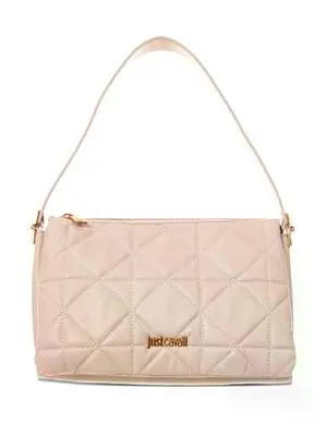 Just Cavalli Quilted Shoulder Bag With Logo Plaque