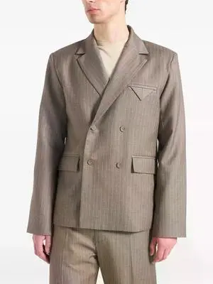 Manière De Voir Didier Double-breasted Pinstripe Suit Jacket