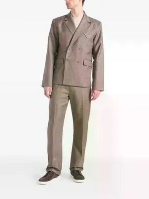 Manière De Voir Didier Double-breasted Pinstripe Suit Jacket