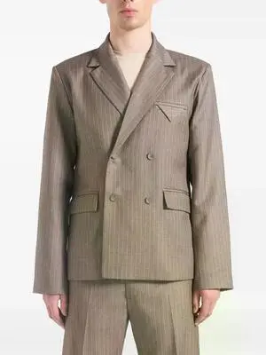 Manière De Voir Didier Double-breasted Pinstripe Suit Jacket