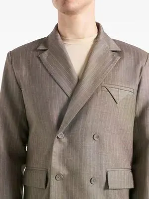Manière De Voir Didier Double-breasted Pinstripe Suit Jacket