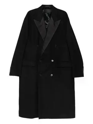 LANVIN Satin Lapel Overcoat