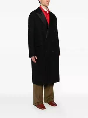 LANVIN Satin Lapel Overcoat