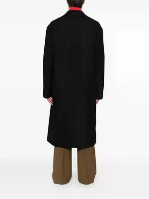 LANVIN Satin Lapel Overcoat