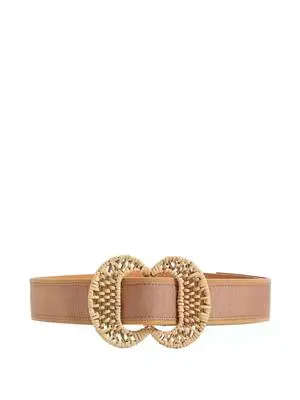 Pamela Munson Woven Buckle Belt - Neutrals