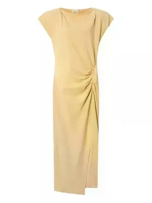 Isabel Marant Étoile Nadela Ruched Slit Maxi Dress - Yellow