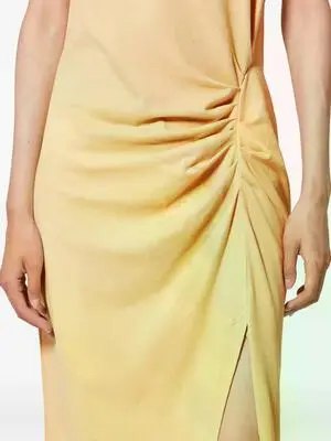 Isabel Marant Étoile Nadela Ruched Slit Maxi Dress - Yellow