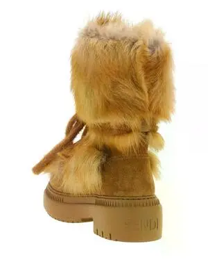 Fendi 55mm Apres Chic Fur Lace-up Boots