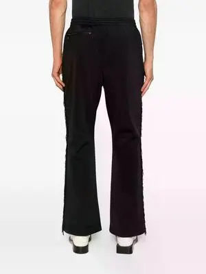 Needles Fringed Logo Trousers - Black